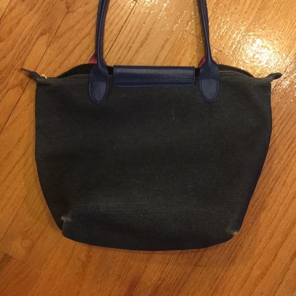 Longchamp | Bags | Blue Denim Longchamp Shoulder Bag | Poshmark
